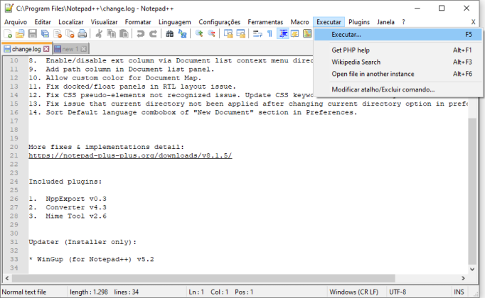 Notepad++ para Windows Download