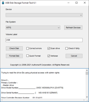 USB Disk Storage Format Tool para Windows Download