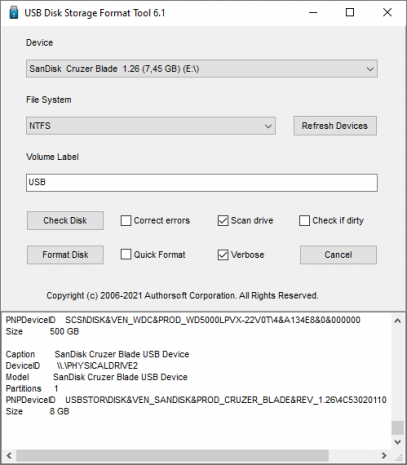 USB Disk Storage Format Tool para Windows Download