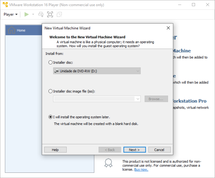 VMware Workstation Player para Windows Download