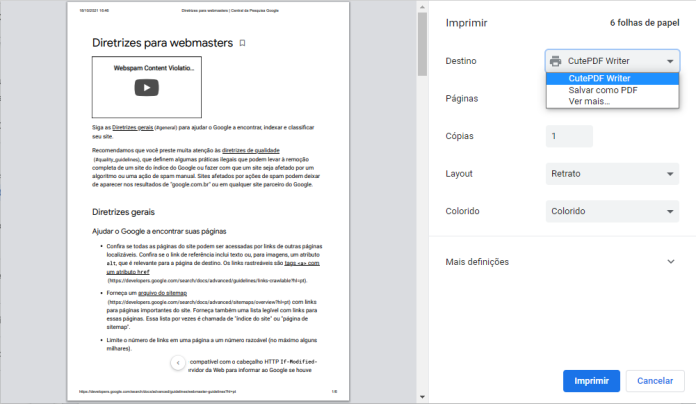 CutePDF Writer para Windows Download