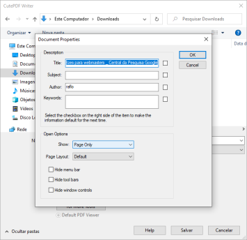 CutePDF Writer para Windows Download