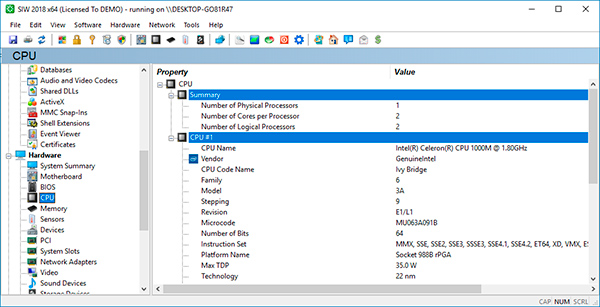 SIW: System Information para Windows Download