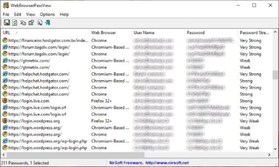 WebBrowserPassView para Windows Download