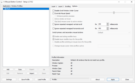 X-Mouse Button Control para Windows Download - Baixesoft