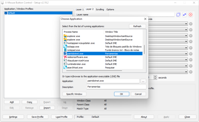 X-Mouse Button Control Portable para Windows Download