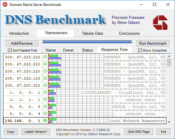 DNS Benchmark para Windows Download