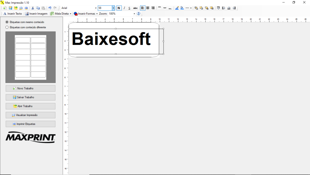Max Impressão: Software de Impressão de Etiquetas Download