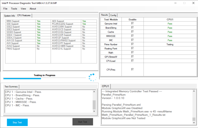 Intel Processor Diagnostic Tool para Windows Download