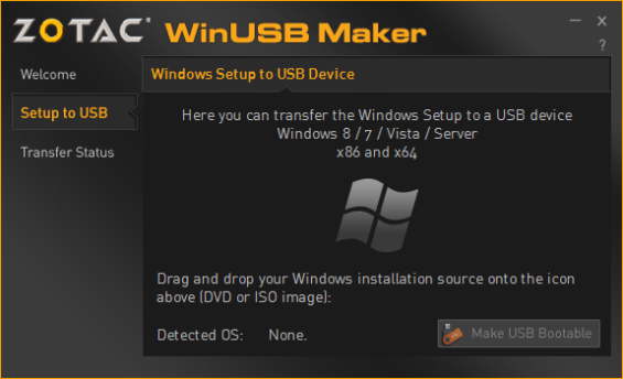 Zotac WinUSB Maker para Windows Download