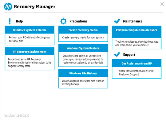 HP Recovery Manager para Windows Download
