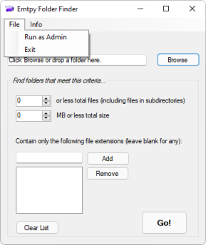 Empty Folder Finder para Windows Download