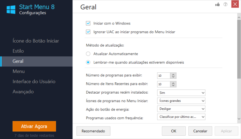 Start Menu 8 para Windows Download