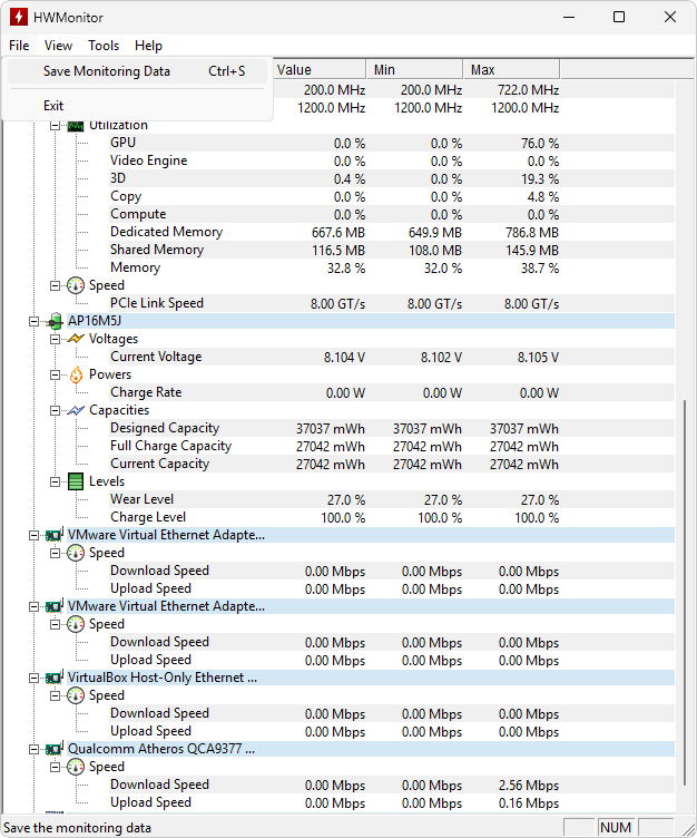 HWMonitor Portable para Windows Download - Baixesoft