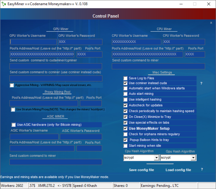EasyMiner para Windows Download