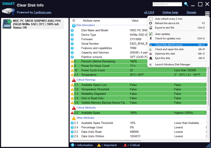 Clear Disk Info para Windows Download