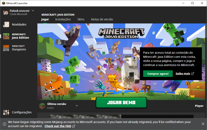 Minecraft Launcher para Windows Download