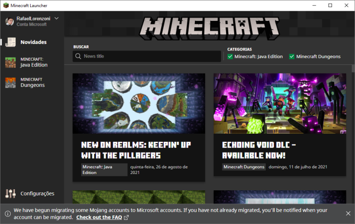 Minecraft Launcher para Windows Download