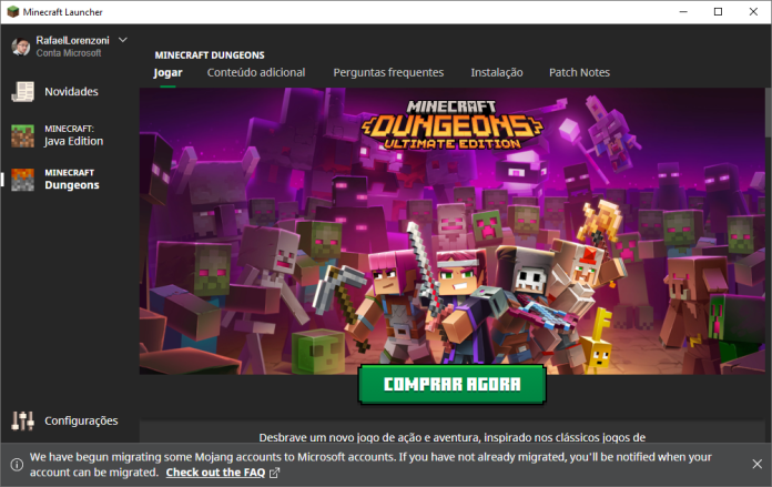 Minecraft Launcher para Windows Download