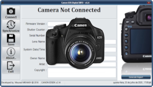 Canon EOS DIGITAL Info para Windows Download