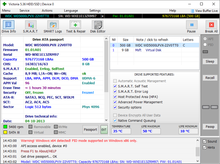 Victoria HDD/SSD para Windows Download - Baixesoft