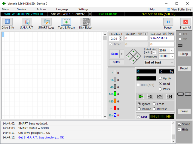 Victoria HDD/SSD para Windows Download - Baixesoft