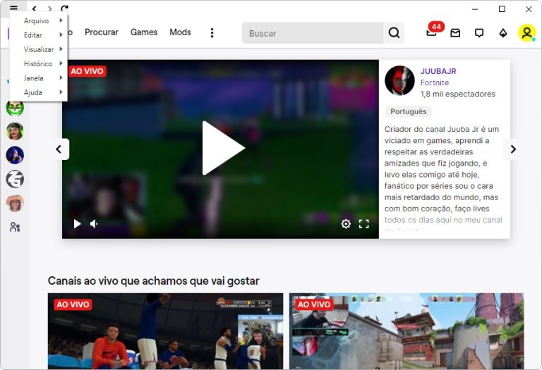 Twitch Desktop App para Windows Download