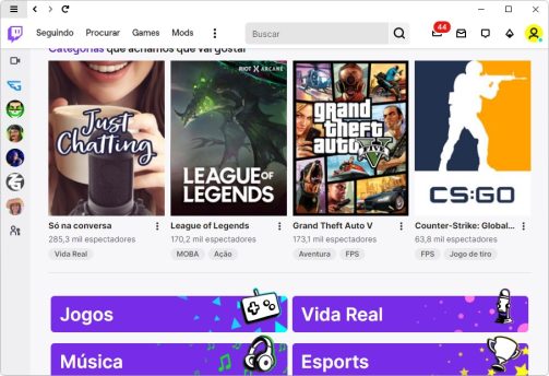 Twitch Desktop App para Windows Download