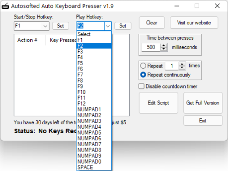 Auto Keyboard Presser para Windows Download - Baixesoft