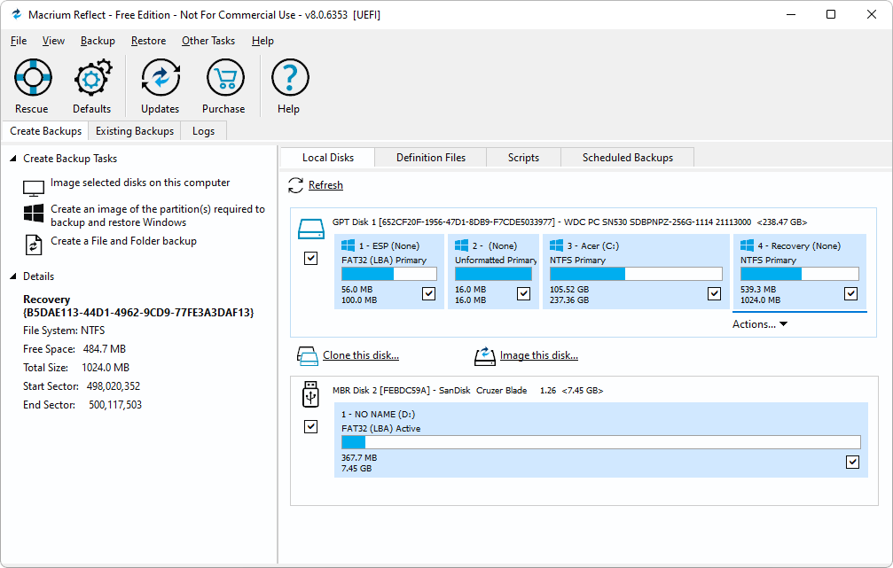 Macrium Reflect: Free Edition para Windows Download