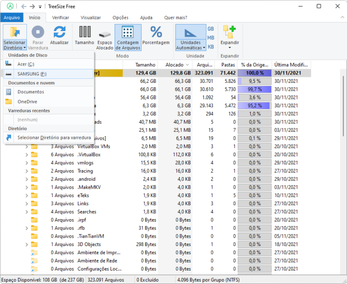 TreeSize Free para Windows Download