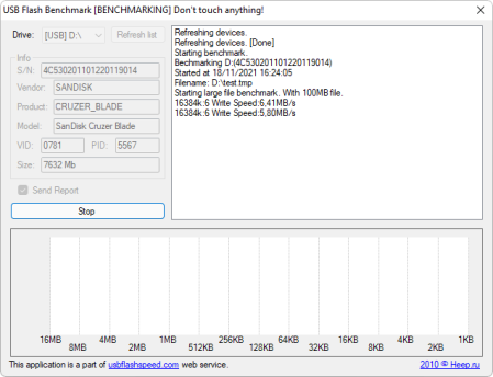 USB Flash Benchmark para Windows Download