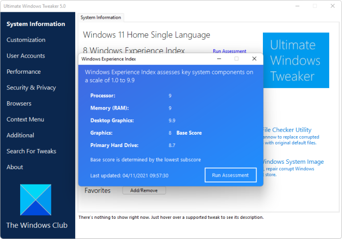 Ultimate Windows Tweaker 5 para Windows 11 Download