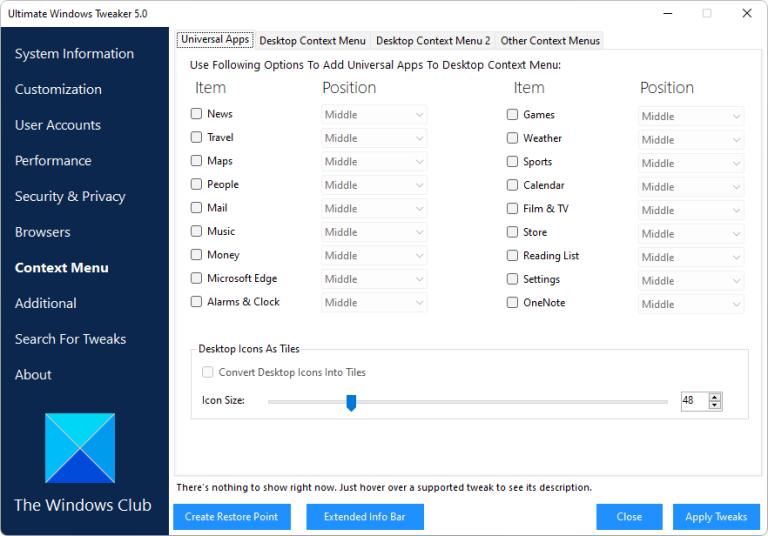 Ultimate Windows Tweaker 5 para Windows 11 Download