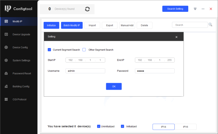Dahua ConfigTool para Windows Download