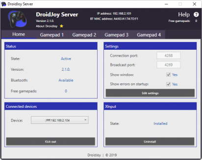 DroidJoy Server para Windows Download - Baixesoft