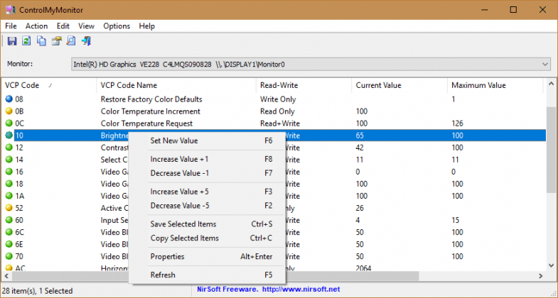 ControlMyMonitor para Windows Download